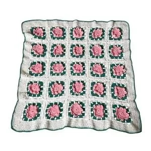 Handmade | Bedding | Handmade Vintage Granny Square Floral Cottagecore ...